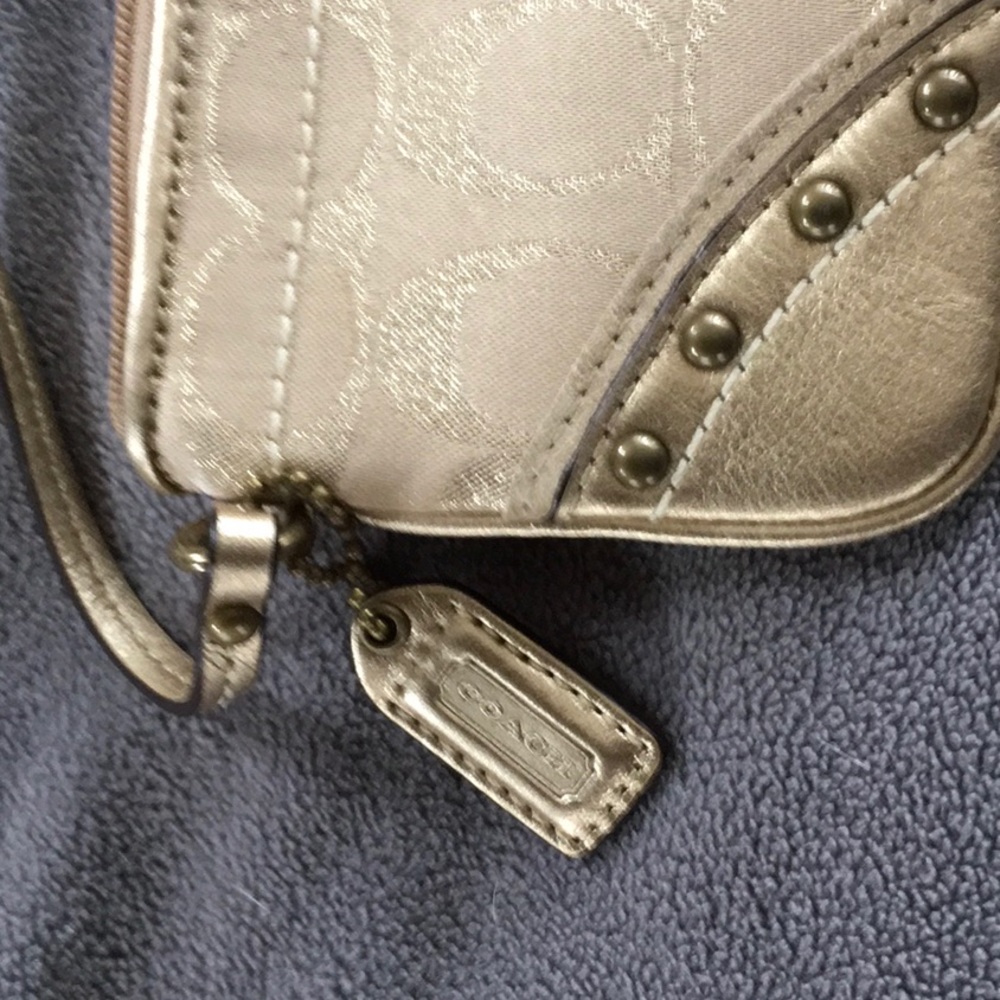 Coach Gold Wristlet - Gem